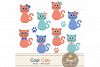 Cats Digital Papers and Clipart SET (81275) | Backgrounds | Design Bundles