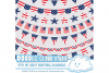 4th of July bunting banners clipart, patriotic flags, stars & stripes ...