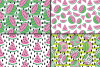 Pink watermelon digital papers / Summer seamless patterns (267840 ...