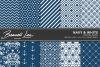 Navy & White Digital Paper Pack (26885) | Backgrounds | Design Bundles