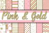 Pink and Gold Digital Paper (39928) | Backgrounds | Design Bundles