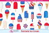 Patriotic Ice Cream clip art (56841) | Objects | Design Bundles