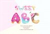 Sweet alphabet. Watercolor letter (195166) | Illustrations | Design Bundles