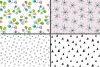 Spring floral hand drawn seamless digital paper, patterns
