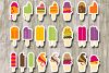 Summer ice cream graphic illustration
