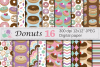 Donuts digital paper pack / Doughnut scrapbooking papers / Sprinkled ...