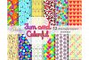 Fun and Colorful digital papers seamless pattern
