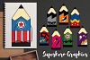 Superhero pencils graphics and illustrations (75298) | Illustrations ...