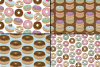 Donuts digital paper pack / Doughnut scrapbooking papers / Sprinkled ...