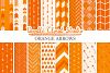 Orange Arrows digital paper, Arrow patterns, tribal, archery, chevron ...