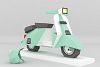 DIY Paper Scooter - 3d papercraft
