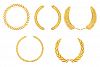 Gold Wreaths Clipart,Gold Frame Clipart,Floral Gold Frame