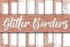 Rose Gold Glitter Borders Digital Paper (39645) | Backgrounds | Design ...