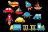 Transportation vehicles clip art illustrations (84633) | Illustrations ...