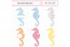 Seahorse SVG Files - nautical, sea horse monogram cut files for Cricut ...