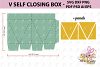 Self closing box, self-closing box, pdf gift box template