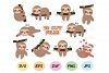 Sloth SVG Bundle - 10 Cute sloths cut files - Baby sloths (520717 ...