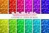 Colorful Stars Bokeh digital paper, Colorful Bokeh Overlay, Rainbow ...