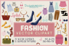 Fashion Vector Clipart and Seamless Pattern
