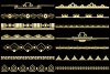 Art Deco Gold Foil Dividers & Borders Clip Art