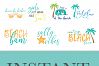 Beach Summer SVG Bundle - Surf - Sun - Waves - Palm Tree (274687) | Cut ...