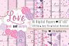 16 Seamless Pastel Pink and Purple Valentine Digital Papers