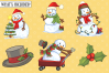 Winter Snowmen Clip Art Collection