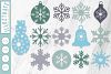 Snowflakes SVG Cut Files | Christmas Baubles SVG Cut File