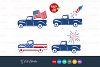 Truck svg, 4th of july svg, vintage truck , Files for Silhouette Cameo ...
