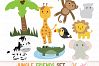 Safari Jungle Animals Clip Art, African Animals Clipart, Jungle Clipart ...