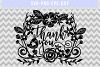 Thank you SVG Cut File, Wedding Paper Cutting, DXF EPS PNG