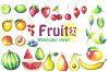 Watercolor Fruits Collection (88405) | Illustrations | Design Bundles