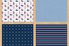 Navy digital paper pack Digital Paper Nautical Background