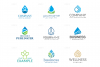 Water Drop & Aquatic Logo Design Set
