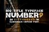 Number9 - Handdrawn Vintage Font (51405) | Logo | Font Bundles