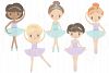 Ballerina Clipart and Digital Papers Pack (111250) | Characters ...