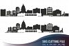 Madison city SVG, City of Madison Vector Skyline Wisconsin silhouette ...