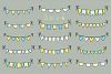 Cute hand drawn summer bunting clip art set, Birthday party bunting ...