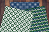 Green, Navy, & Gray Digital Paper Pack (26725) | Backgrounds | Design ...