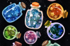Watercolor Bottled Stars Clipart
