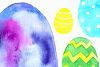 Watercolor Easter Eggs Clip Art Set