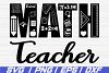 Math Teacher SVG / Commercial use / Cut File / Cricut