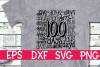 100 Days Of School - Word Art - SVG