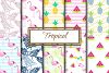 Tropical Summer Patterns (19772) | Backgrounds | Design Bundles