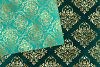 Turquoise and Gold Damask Digital Paper