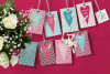 Chevron with Long Hearts Printable Valentine Tags PDF file