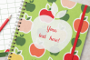 Undated Monthly Planner Apples Letter Size Editable PDF