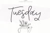 Tuesday - Handwritten Script Font (86433) | Script | Font Bundles