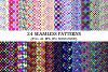 24 Seamless Colorful Square Patterns