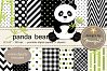 Panda Bear Digital Papers and panda Clipart, Bamboo (85419 ...